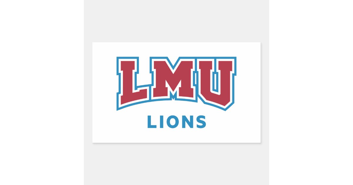 LMU Lions Rectangular Sticker | Zazzle