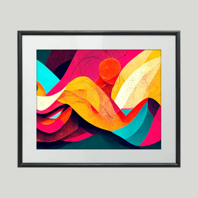 Lo - Lo Fi Colorful Abstract Art Poster | Zazzle