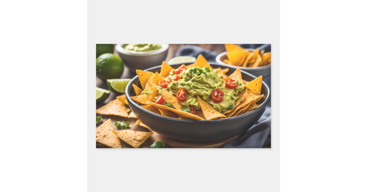 Loaded Nachos Rectangular Sticker | Zazzle