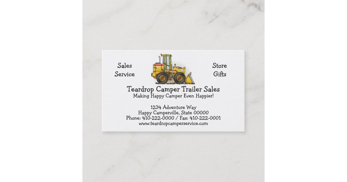 Loader Business Card | Zazzle