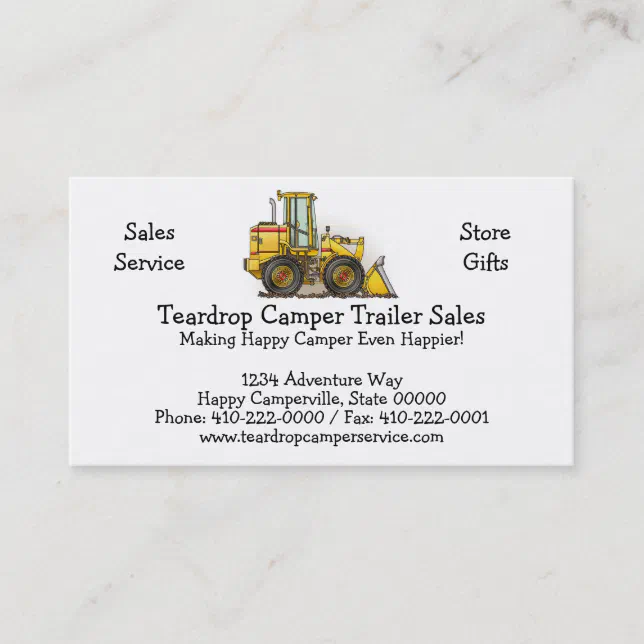 Loader Business Card | Zazzle