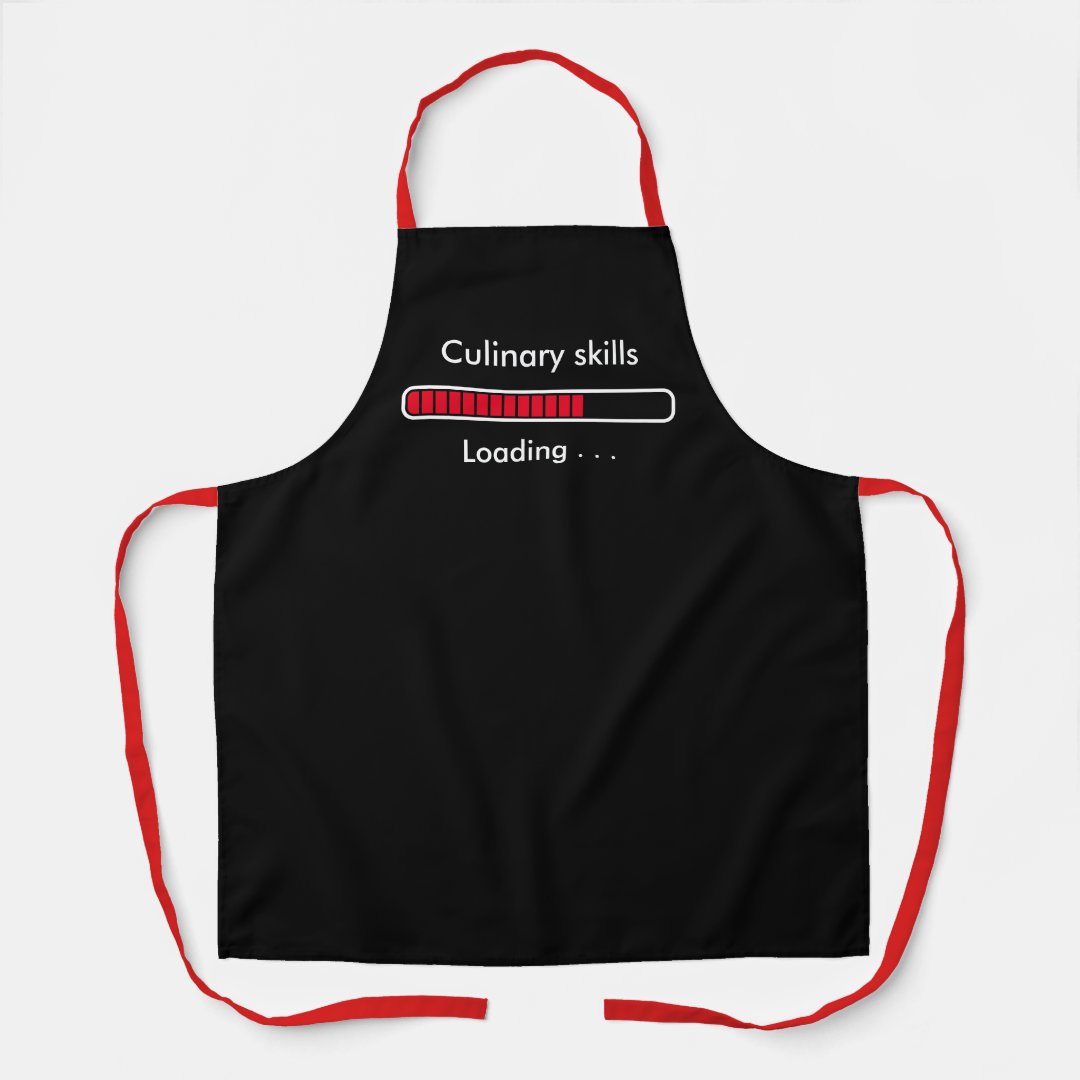 Loading Bar Custom Quote | Geek Humor Chef's Apron | Zazzle