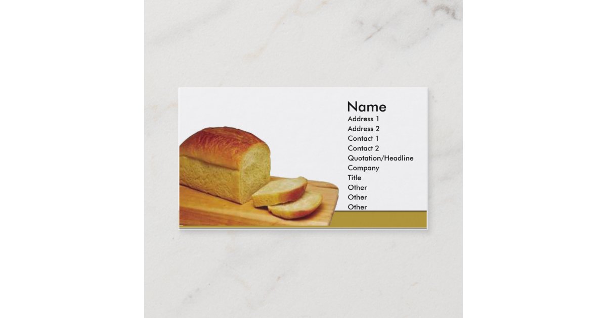 Loaf of bread business card | Zazzle
