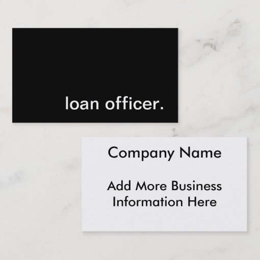 Loan Officer Business Card | Zazzle