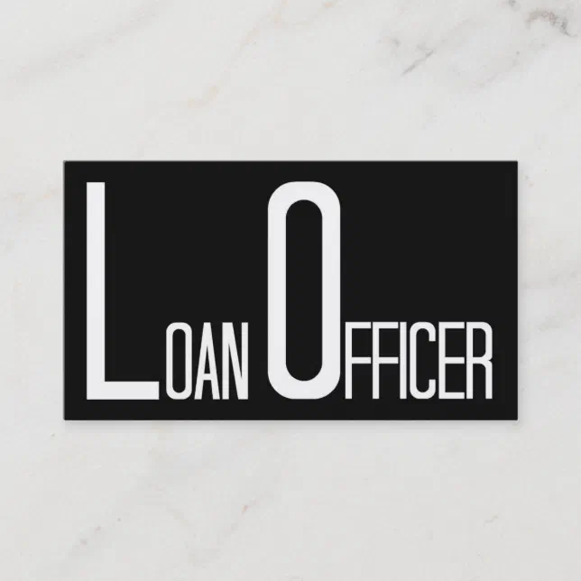 Loan Officer Word Business Card | Zazzle