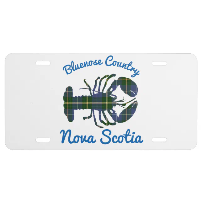 lobster Bluenose Country Nova Scotia license plate | Zazzle