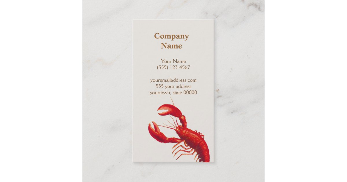 Lobster Business Card | Zazzle