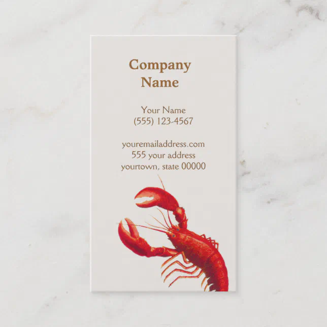 Lobster Business Card | Zazzle