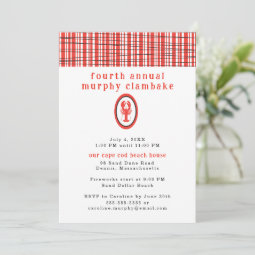 Lobster Clambake Summer Cookout Invitation | Zazzle