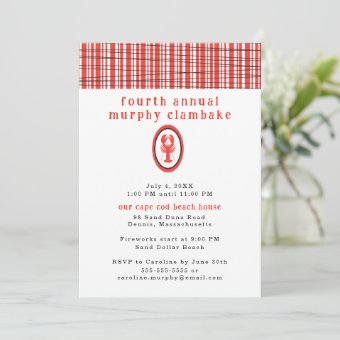 Lobster Clambake Summer Cookout Invitation | Zazzle