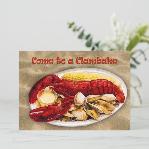 Lobster & Clams Clambake Invitation | Zazzle
