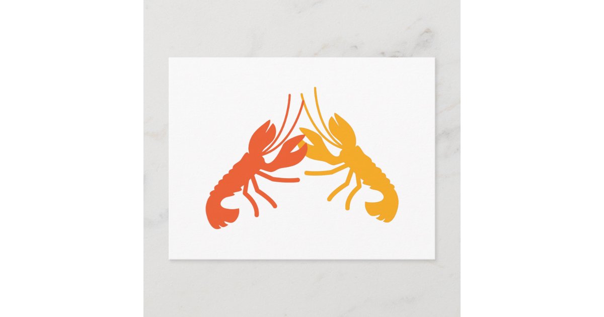 LOBSTER crayfish fighting Postcard | Zazzle