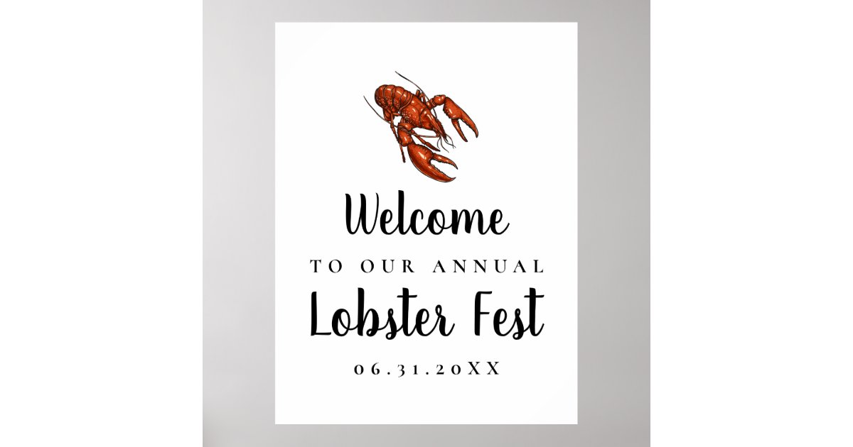 Lobster Fest Welcome Sign | Zazzle