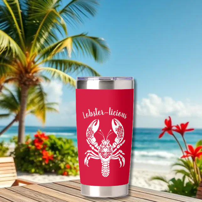 Lobster-Fisherman Core-Hawaiian-Cherry Red Insulated Tumbler | Zazzle