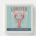 Lobster Fresh Caught Daily | Maine Wooden Box Sign | Zazzle