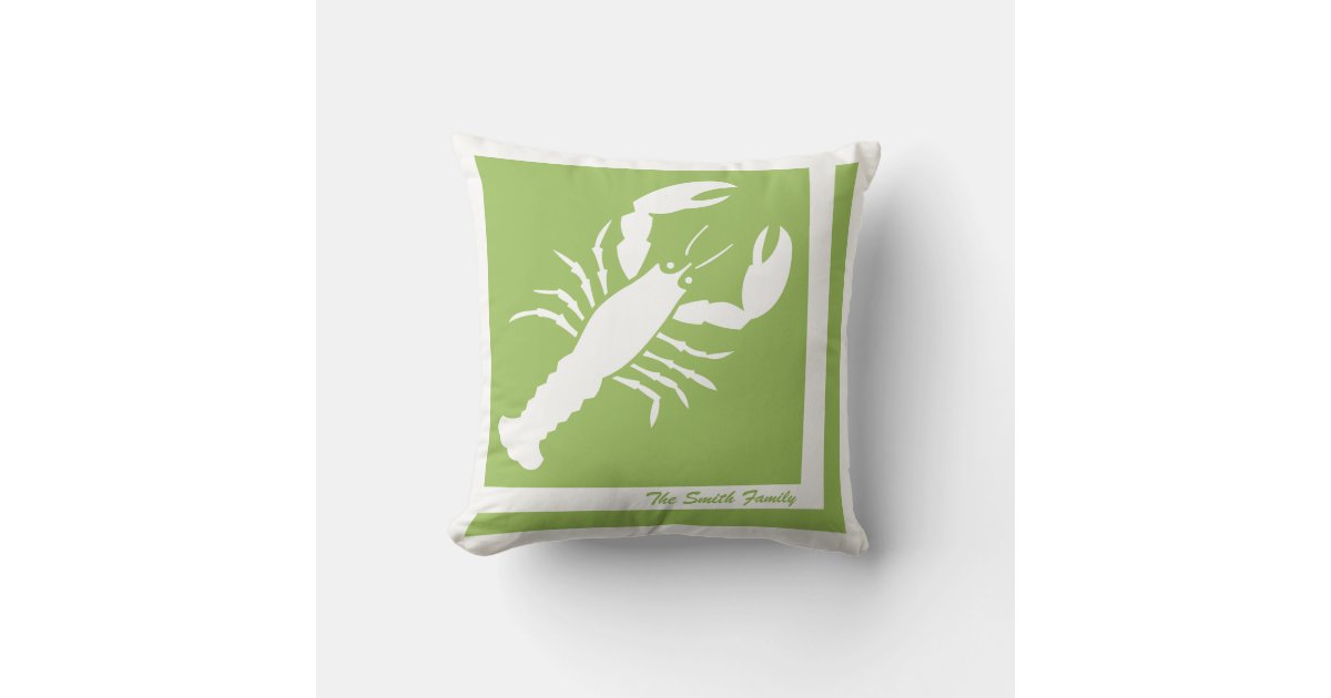 Lobster Image Personalized American MoJo Pillow | Zazzle