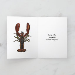 Lobster in the Sea Personalized Birthday Thank You Card | Zazzle