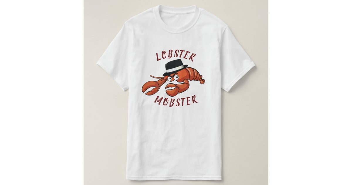 Lobster Mobster 咽 Wide-Eyed Cute Cartoon Gangster T-Shirt | Zazzle
