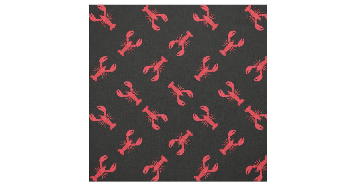 Lobster Print Fabric | Zazzle