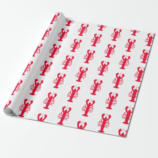 Lobster Print Wrapping Paper | Zazzle.com