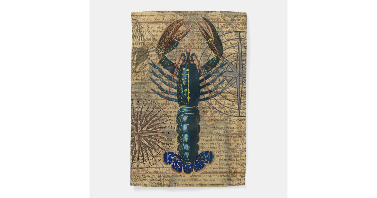 Lobster Shellfish Seafood Maine Classic Ocean Garden Flag | Zazzle
