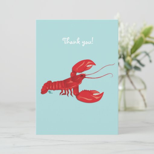 Lobster Thank You Note Card | Zazzle