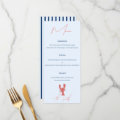 Lobster Themed Maine wedding Menu | Zazzle