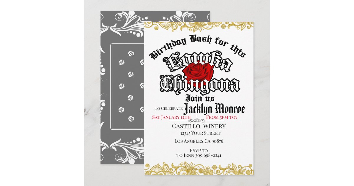 Loca Chingona Chola Birthday party invitation | Zazzle