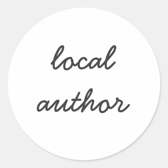 local author classic round sticker | Zazzle.com