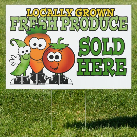 Local Fresh Produce Sign | Zazzle.com