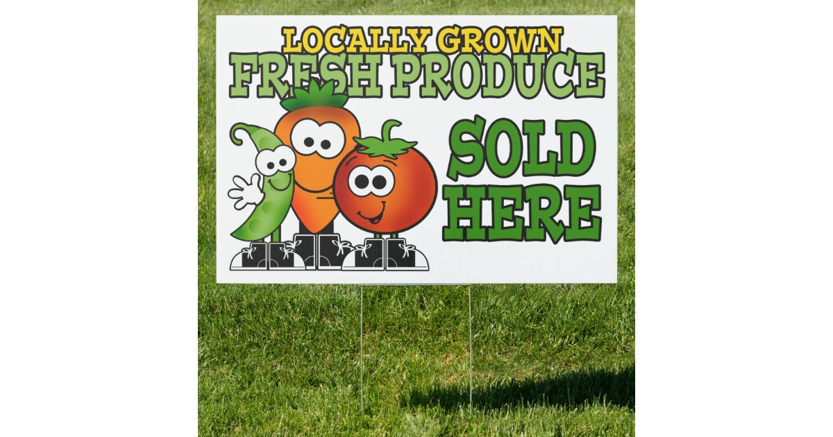 Local Fresh Produce Sign | Zazzle