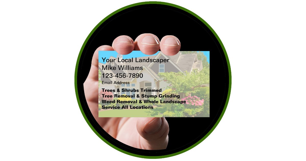 Local Landscaper Business Cards Template | Zazzle