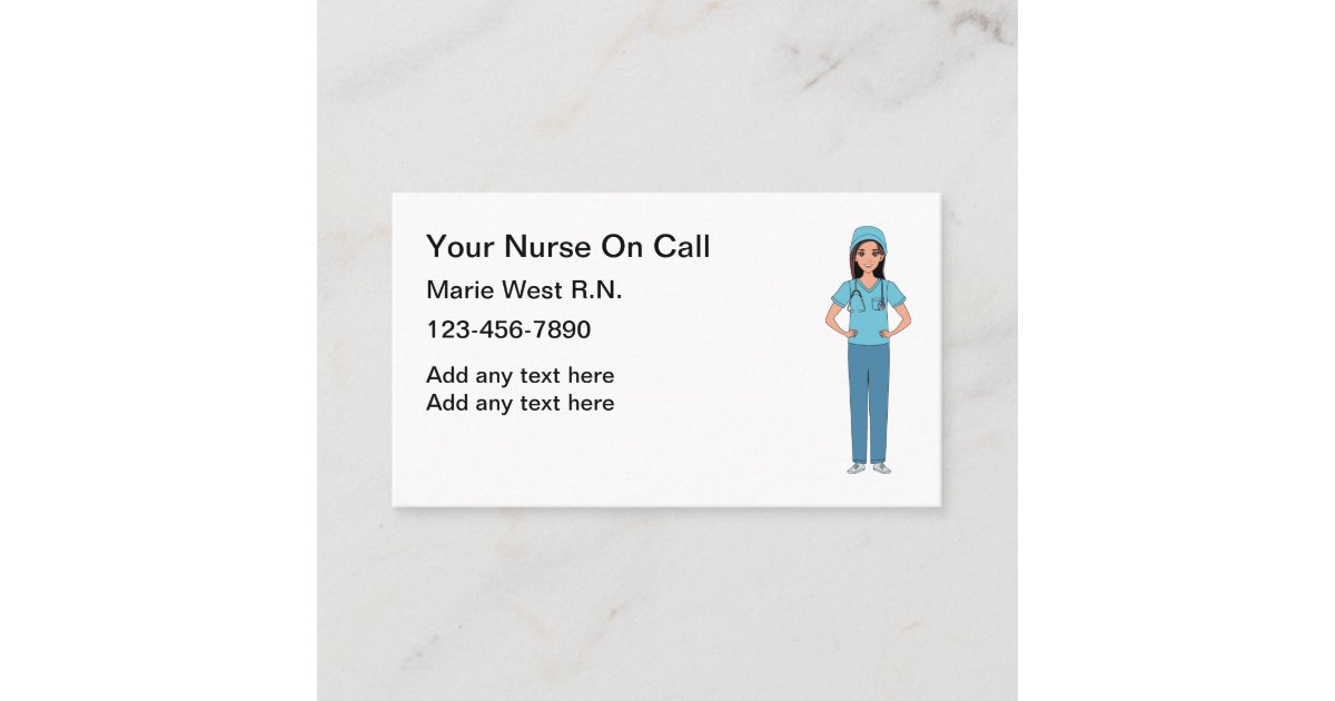 Local Registered Nurse On Call Business Card | Zazzle