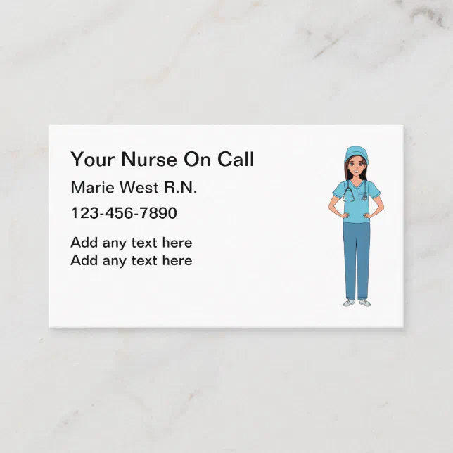 Local Registered Nurse On Call Business Card | Zazzle