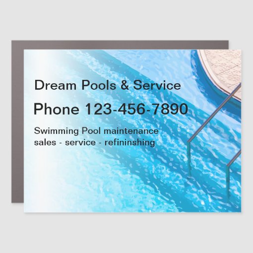 Local Swimming Pool Service Car Magnets | Zazzle