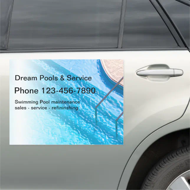 Local Swimming Pool Service Car Magnets | Zazzle