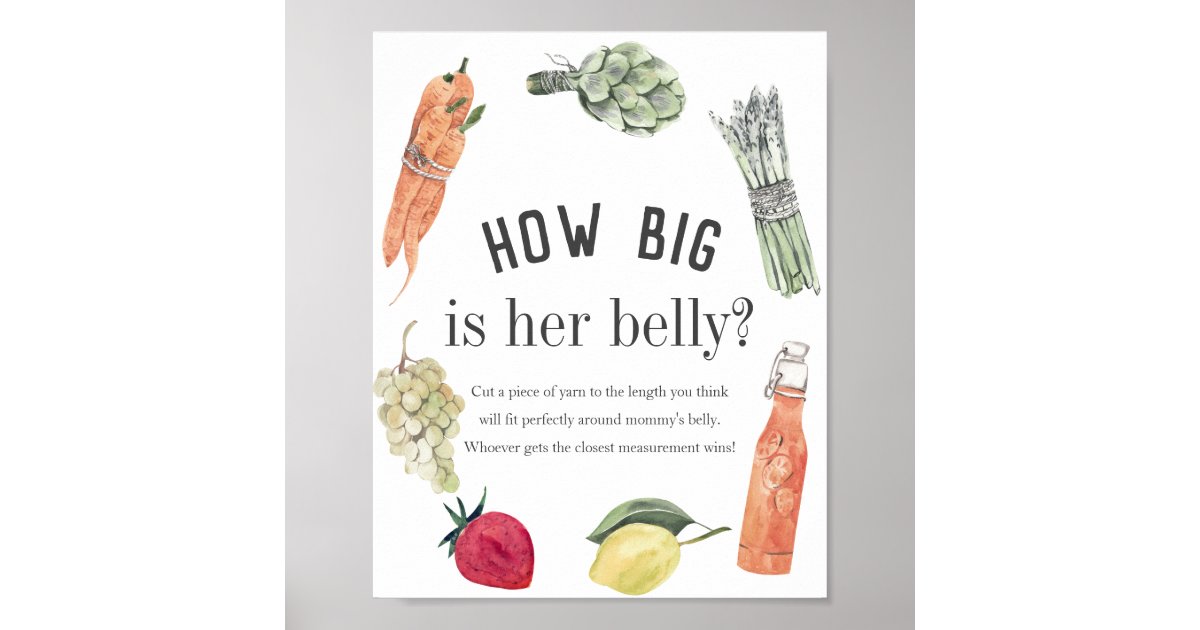 Locally Grown Baby Farmers Market How Big Belly Poster | Zazzle