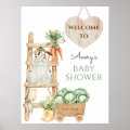 Locally Grown Farm Rustic Baby Shower Welcome Poster | Zazzle