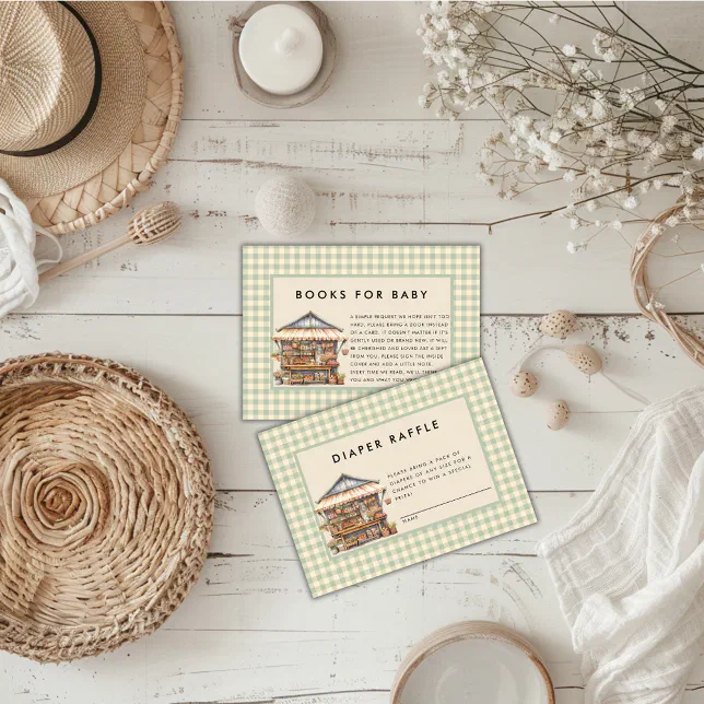 Locally Grown Farmer's Market Baby Shower Enclosure Card | Zazzle