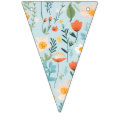 Locally Grown Floral Pattern Blue Baby Shower Bunting Flags | Zazzle