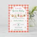 Locally Grown Gingham Coquette Baby Shower Invitation | Zazzle