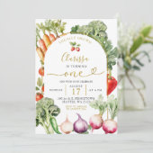 Locally Grown Veggies First Birthday Invitation | Zazzle