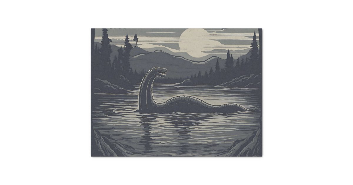 Lochness Nessie Cryptid Decoupage Tissue Paper | Zazzle