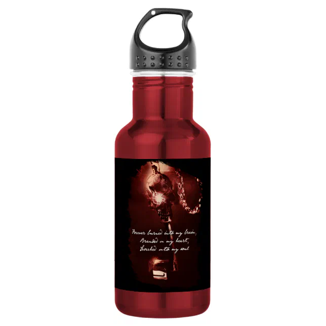 Lock & Key Water Bottle (18 oz), Red | Zazzle