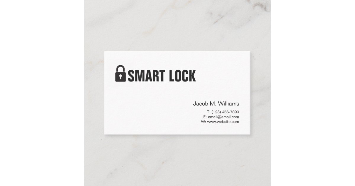 Lock Security Company Business Card | Zazzle