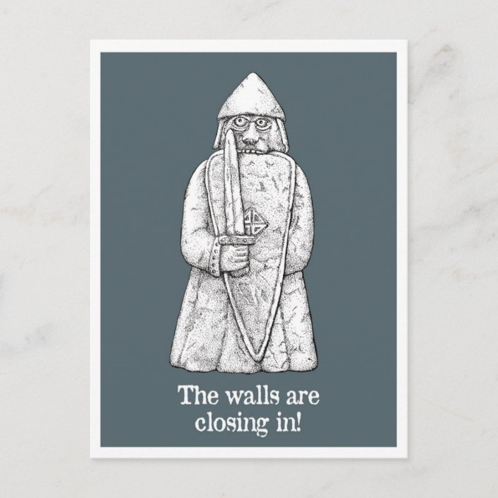 Lockdown moods: Lewis chessmen - The Berserker Postcard | Zazzle.com