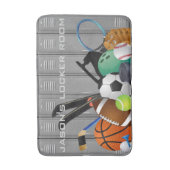 Locker Room Design Bath Mat | Zazzle
