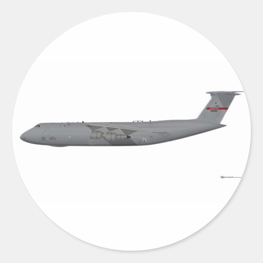 Lockheed C-5 Galaxy Classic Round Sticker | Zazzle.com