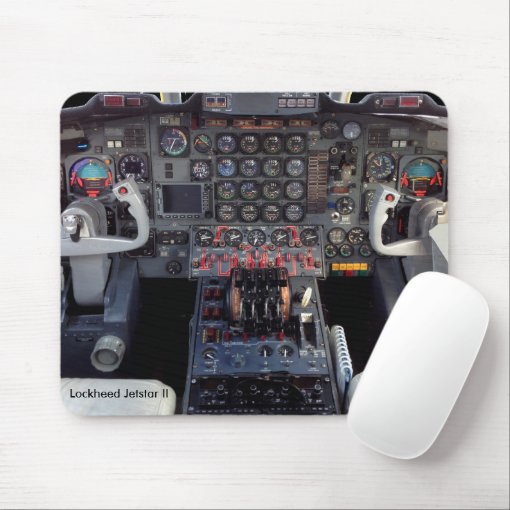 Lockheed Jetstar II Instrument Panel and Cockpit Mouse Pad | Zazzle