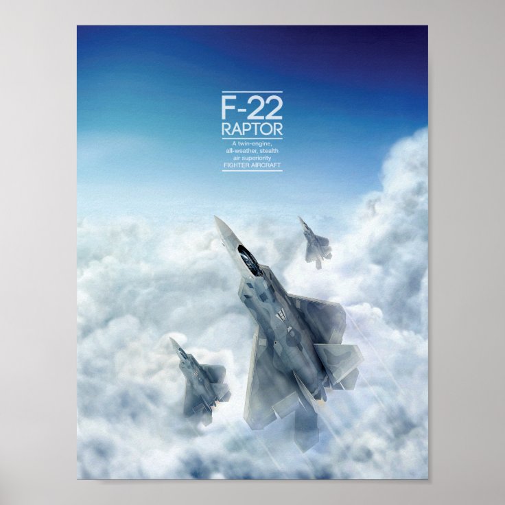 Lockheed Martin F-22 Raptor poster | Zazzle